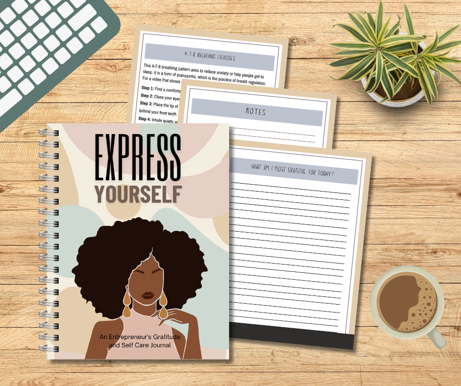 Express Yourself Entrepreneur's Self Care Journal with Writing Prompts ...