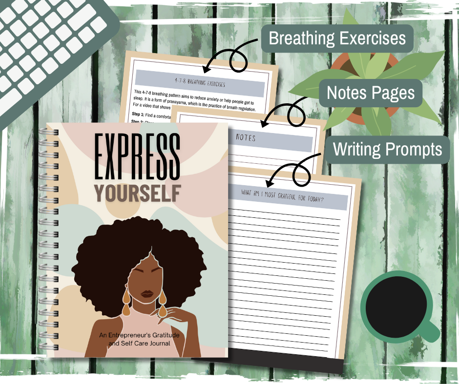 Express Yourself Entrepreneur's Self Care Journal with Writing Prompts ...